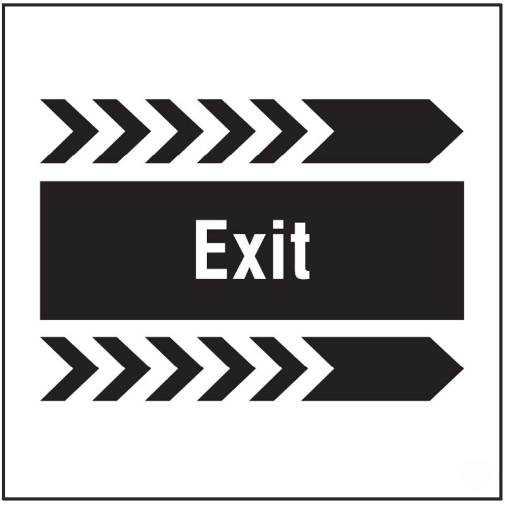 Exit - Arrow Right - Site Saver Sign