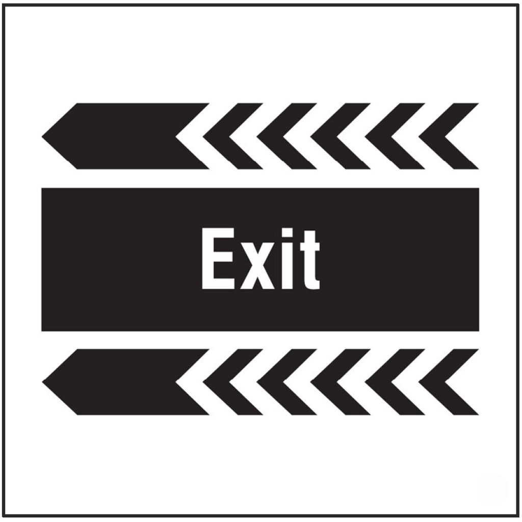 Exit - Arrow Left - Site Saver Sign