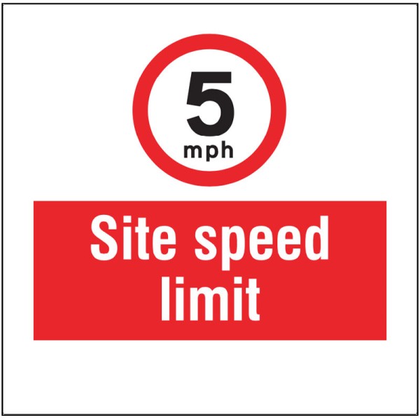5mph Site Speed Limit - Site Saver Sign
