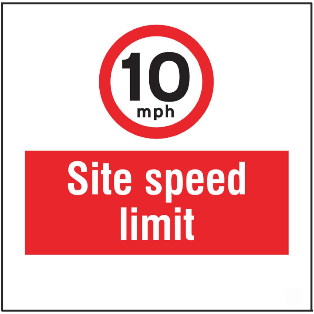 10mph Site Speed Limit - Site Saver Sign
