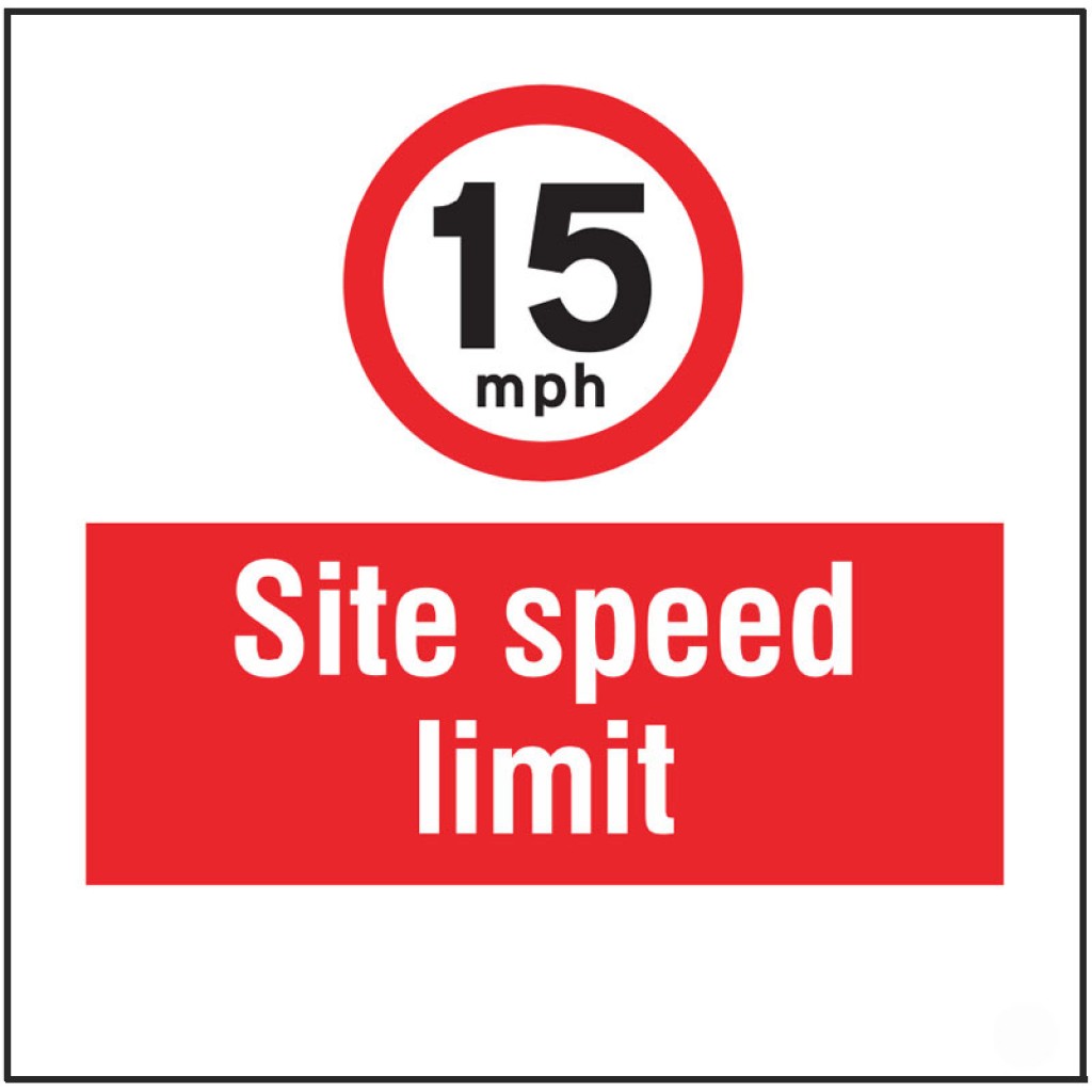15mph Site Speed Limit - Site Saver Sign