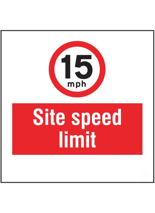 15mph Site Speed Limit - Site Saver Sign