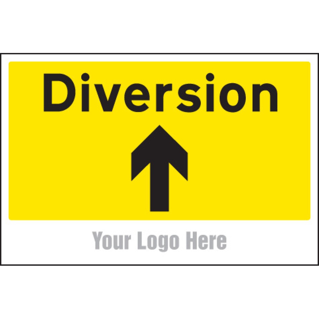 Diversion - Arrow Up / Straight On - Site Saver Sign