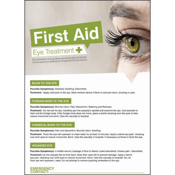 First Aid Eyes - Poster