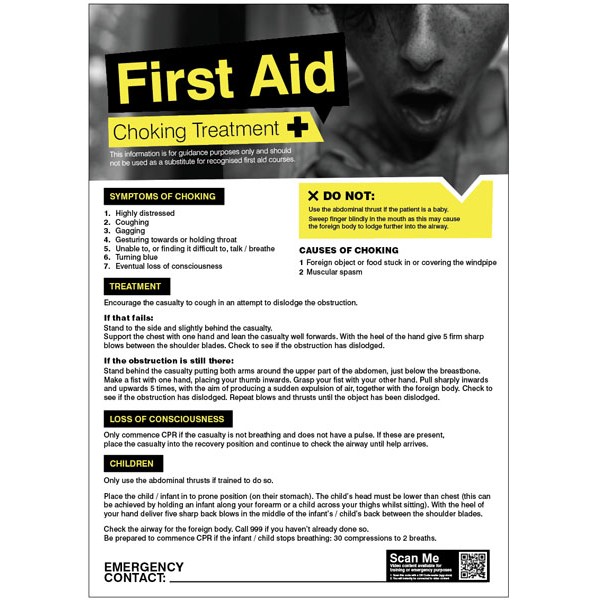 First Aid Choking - Poster