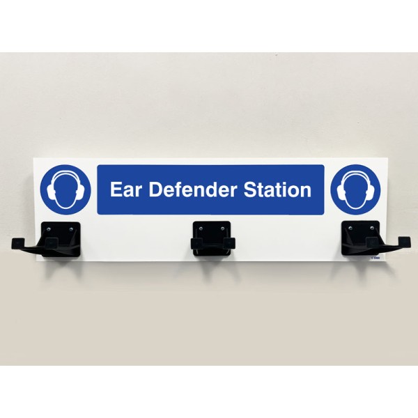 Ear Defender PPE Station - 3 Hooks