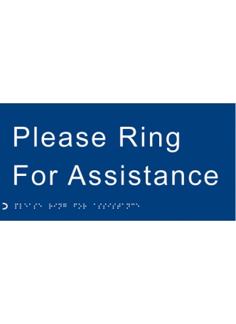 Braille - Please Ring for Assistance