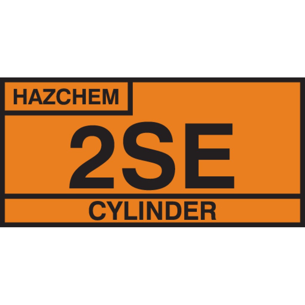 2SE Cylinder Storage Placard Aluminium