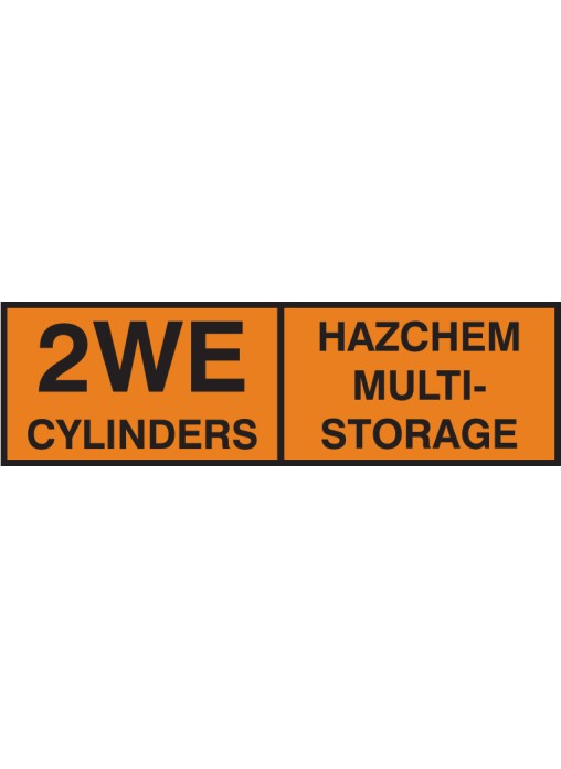 2WE Multi Cylinder Storage Placard Aluminium