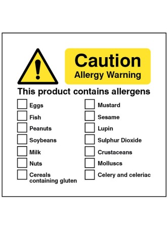 Caution - Allergy Warning - this Product Contains Allergens