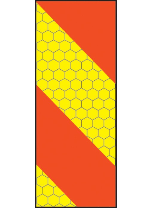 ECE70 Vehicle Marking Plate - Right Hand Vertical Chevron