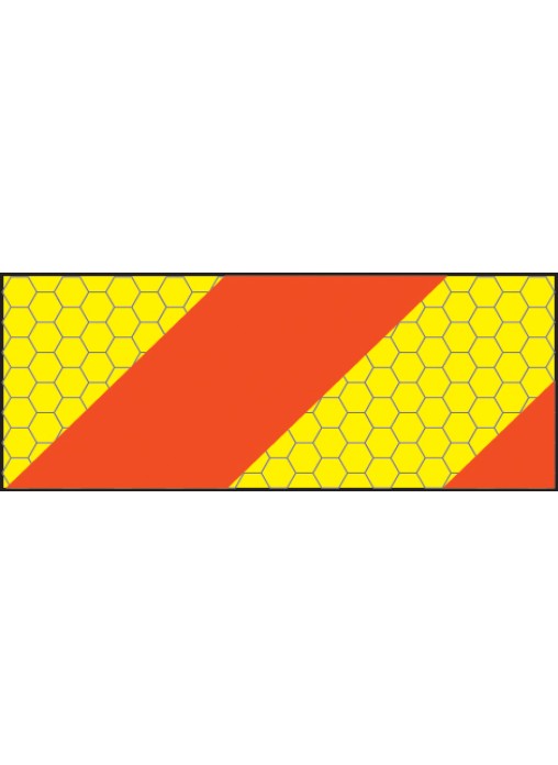 ECE70 Vehicle Marking Plate - Left Hand Horizontal Chevron