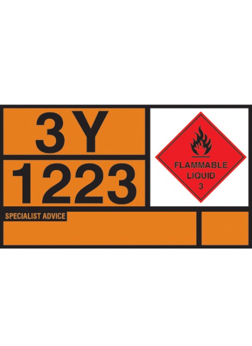 Kerosene Hazchem Placard - Aluminium