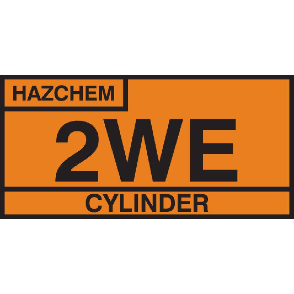 2WE Cylinder Storage Placard - Aluminium