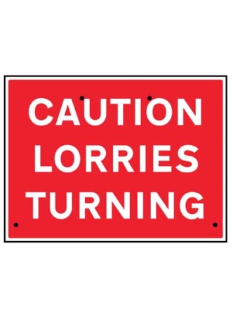 Re-Flex Sign - Caution - Lorries Turning