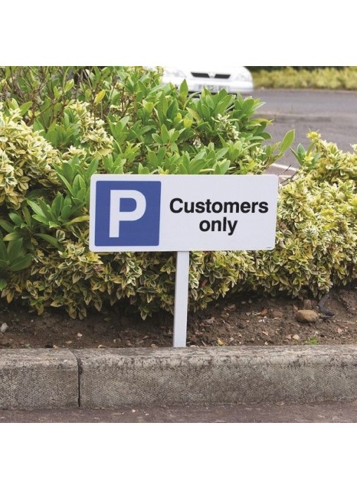 Parking Customers Only - Verge Sign c/w 800mm Post