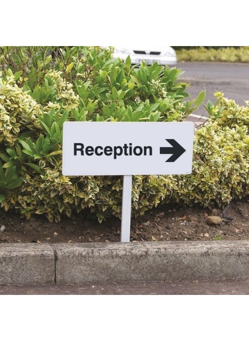 Reception Right - Verge Sign c/w 800mm Post
