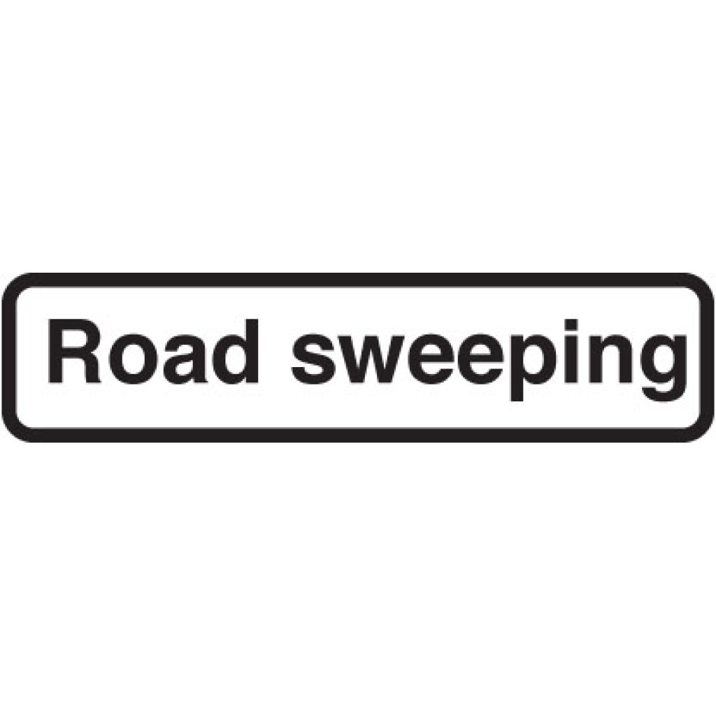 Fold Up Sign - "Road Sweeping" Supplementary Text