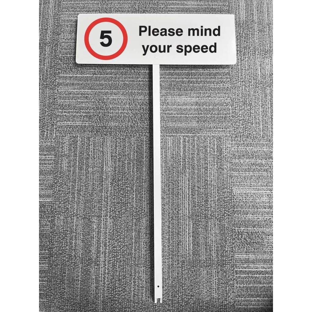 5mph Please Mind Your Speed - Verge Sign c/w 800mm Post