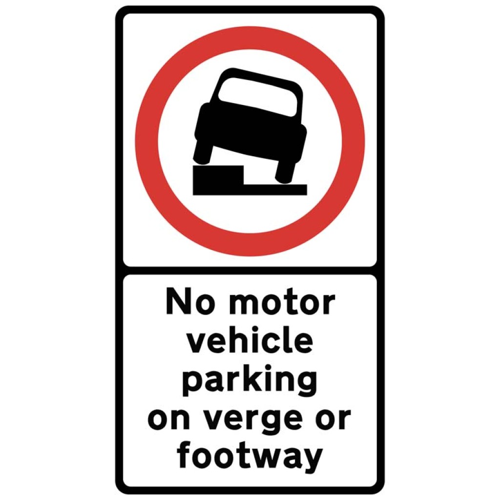 No Motor Vehicle Parking on Verge or Footway - Class R2 - Permanent