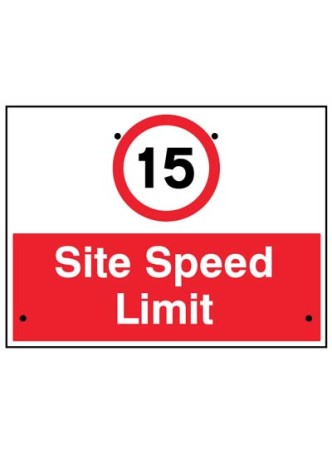 Re-Flex Sign - 15mph Site Speed Limit