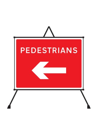 Fold Up Sign - Pedestrians Arrow Left / Right