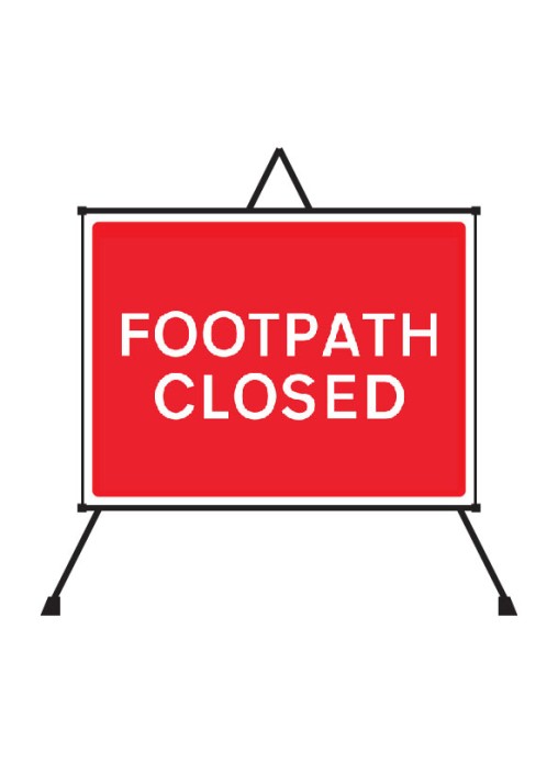 Footpath Closed Reflective Fold Up Sign