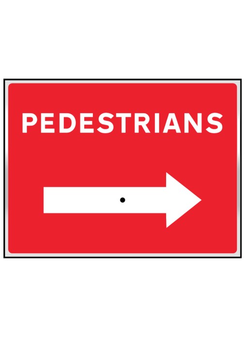 Pedestrians with Wing Nut Reversible Arrow