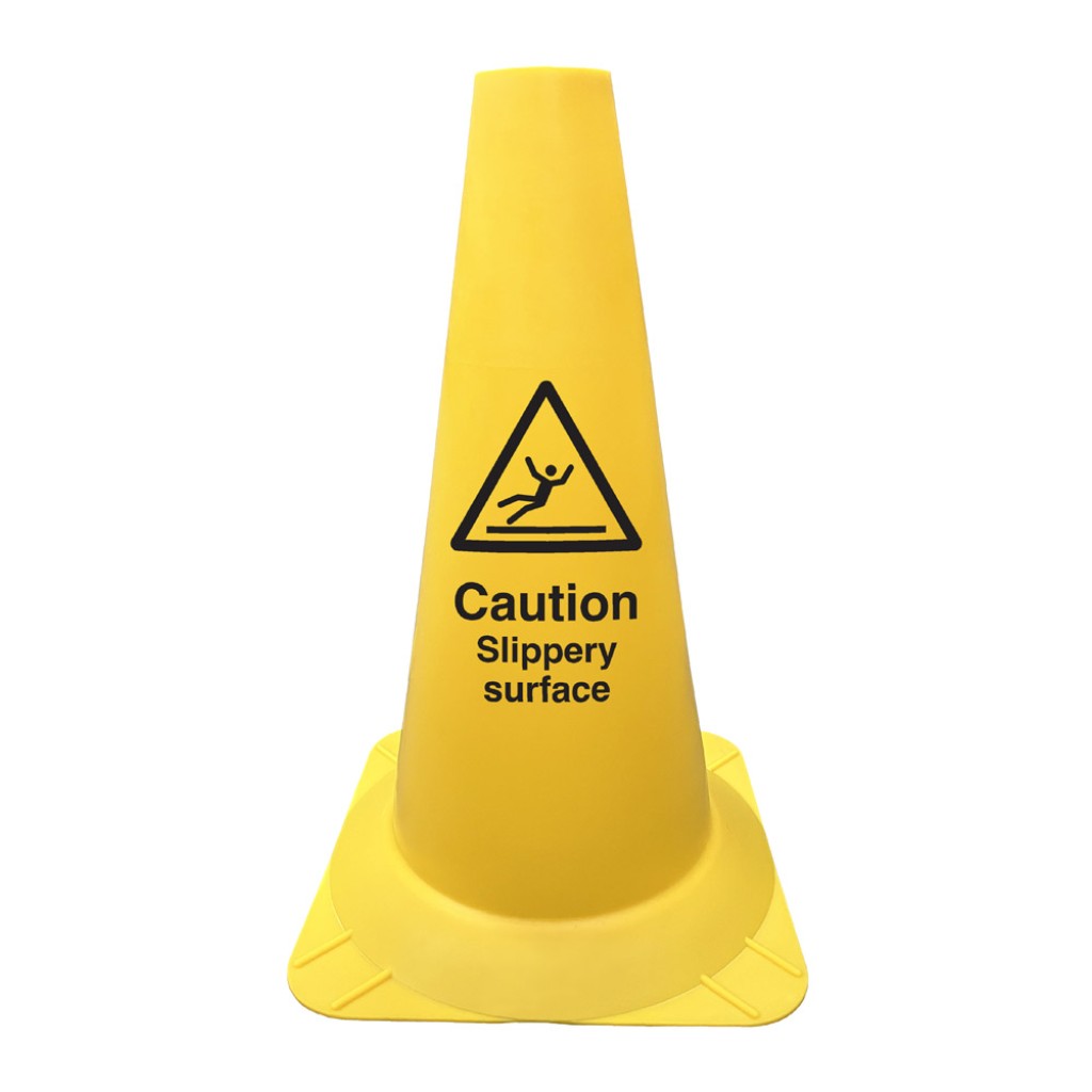 Slippery Surface - Hazard Cone - 500mm - Round