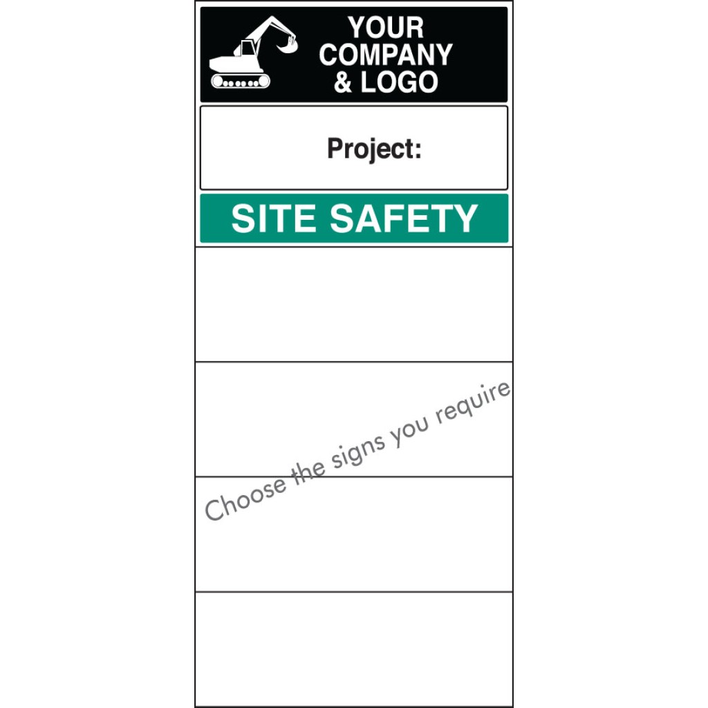 Site Safety Board 600 x 900mm with Select Signs