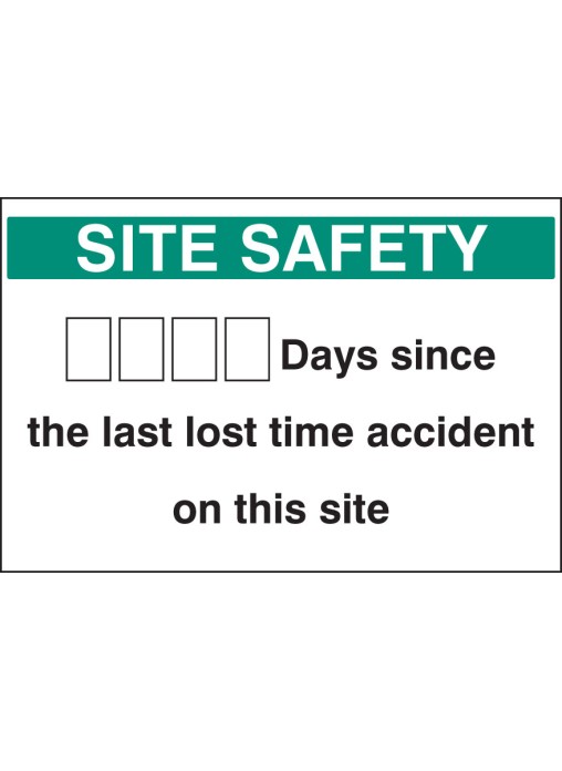 Lost Time AccIdent Board with 2 Sets of Numbers