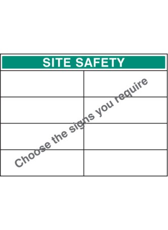 Bespoke Site Safety Board - 900 x 1200mm