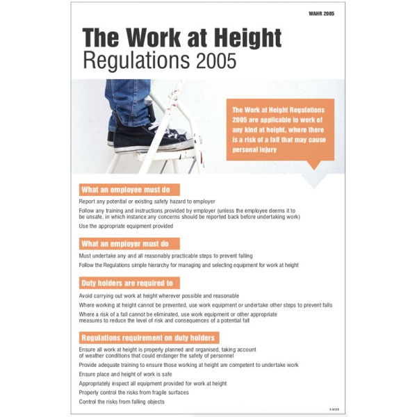 Working At Heights Regulation - Poster