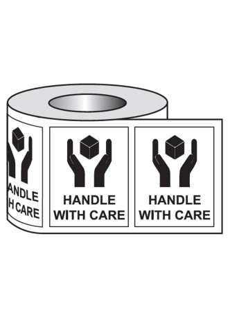 Roll of 250 Handle with Care Labels