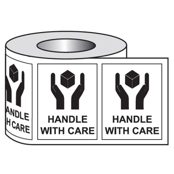 Roll of 250 Handle with Care Labels