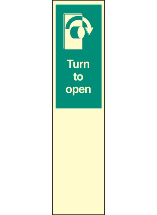Door Plate - Turn to Open Right