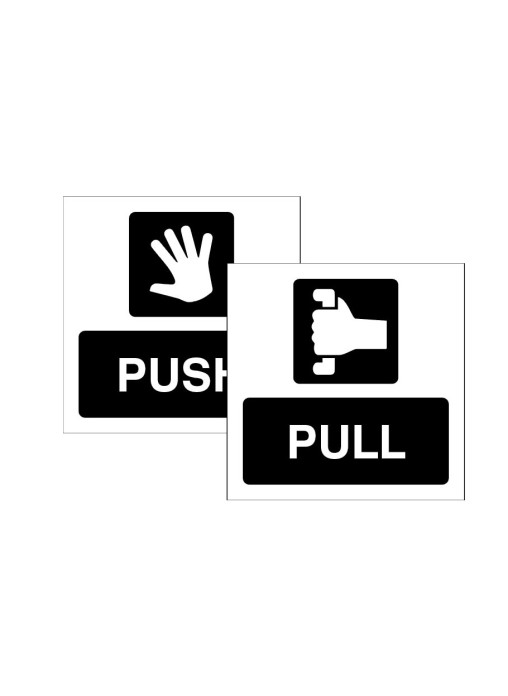 Push / Pull - Double Sided Window Sticker