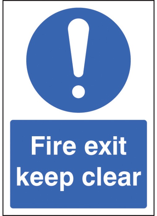 A4 Fire Exit Keep Clear