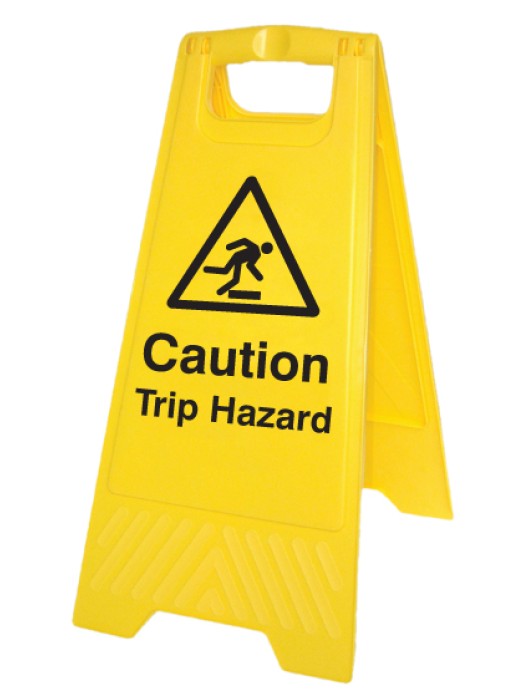 Caution - Trip Hazard - Self Standing Floor Sign