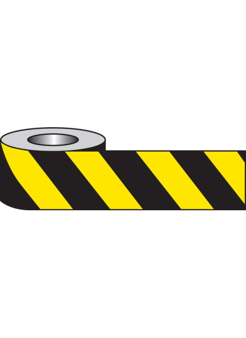 Black & Yellow Non-adhesive Barrier Tape