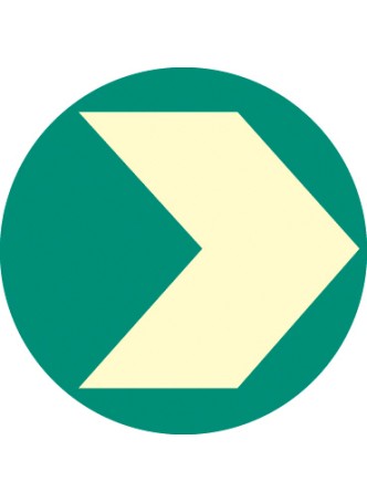 Way Finding - Photoluminescent Floor Marker - 125mm Diameter