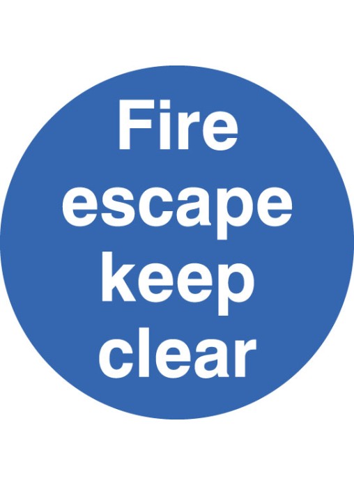 Fire Escape Keep Clear - Floor Graphic