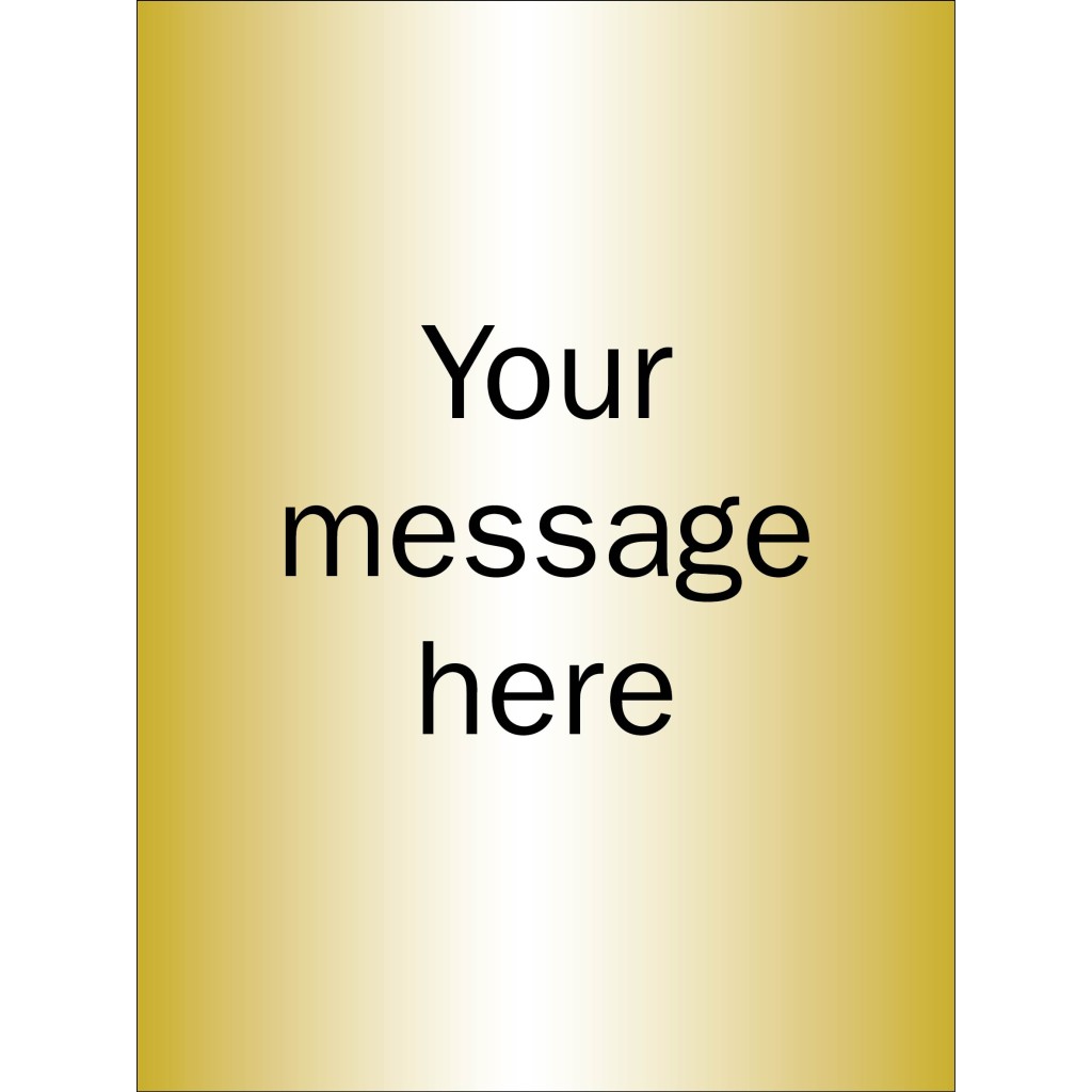 Design Your Own Brushed Brass Effect Sign - 150 x 200mm