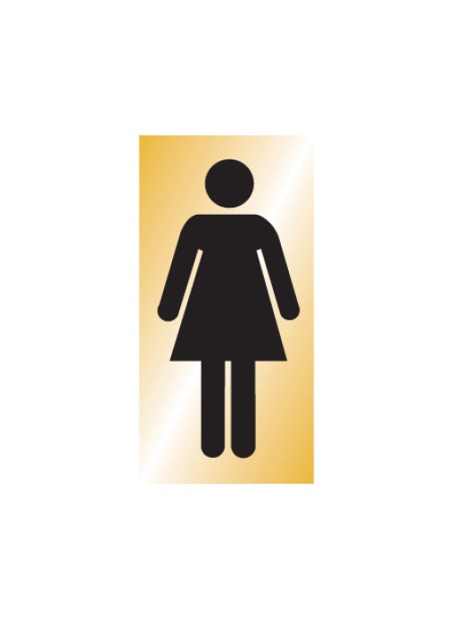Ladies Symbol - Engraved Aluminium Effect