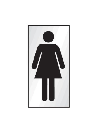 Ladies Symbol - Engraved Aluminium Effect