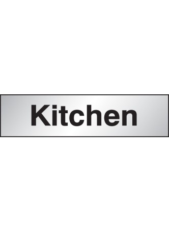 Kitchen Sign - Engraved Aluminium Effect