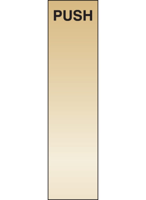 Push - Deluxe Engraved Door Plate