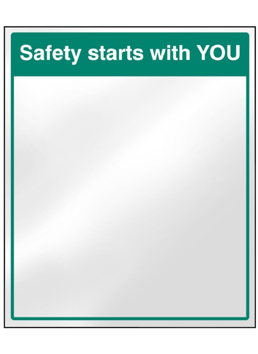 Mirror Message - Safety Starts with You 405 x 485mm