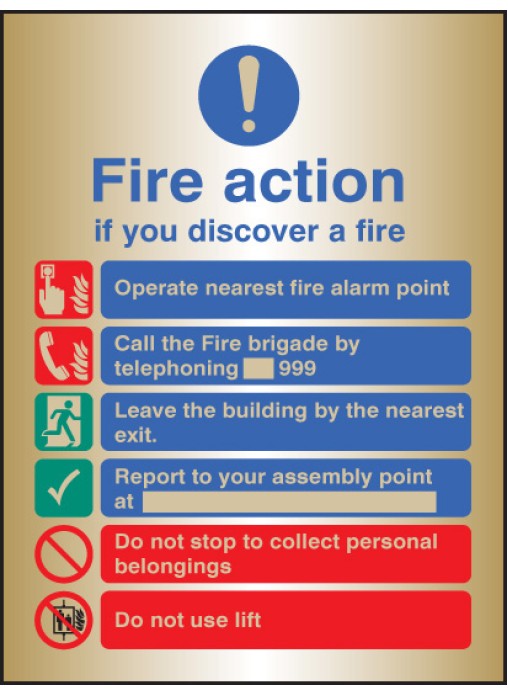 EEC Fire Action (manual Call 999) - Lift in Building