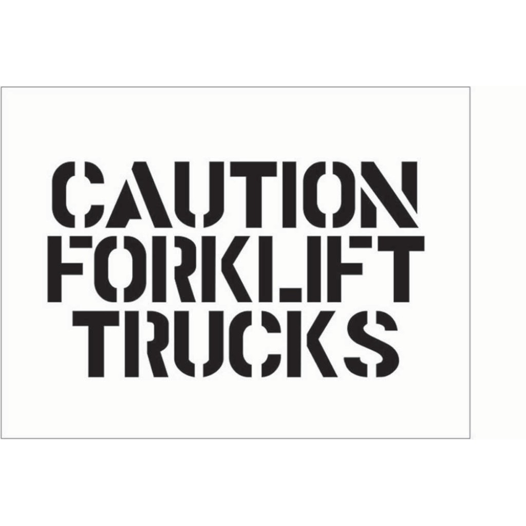 Stencil Kit - Caution - Forklift Trucks
